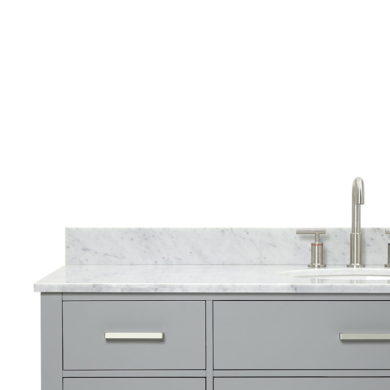 Winston Porter Parvez 61 Single Bathroom Vanity With Carrara Marble